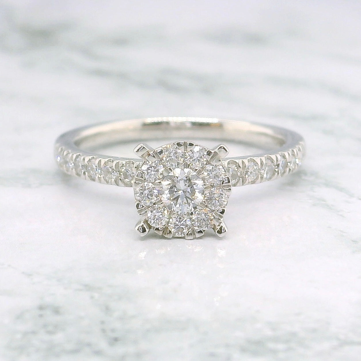 Round Shape Natural Diamond Ring – Taj Jewels UK